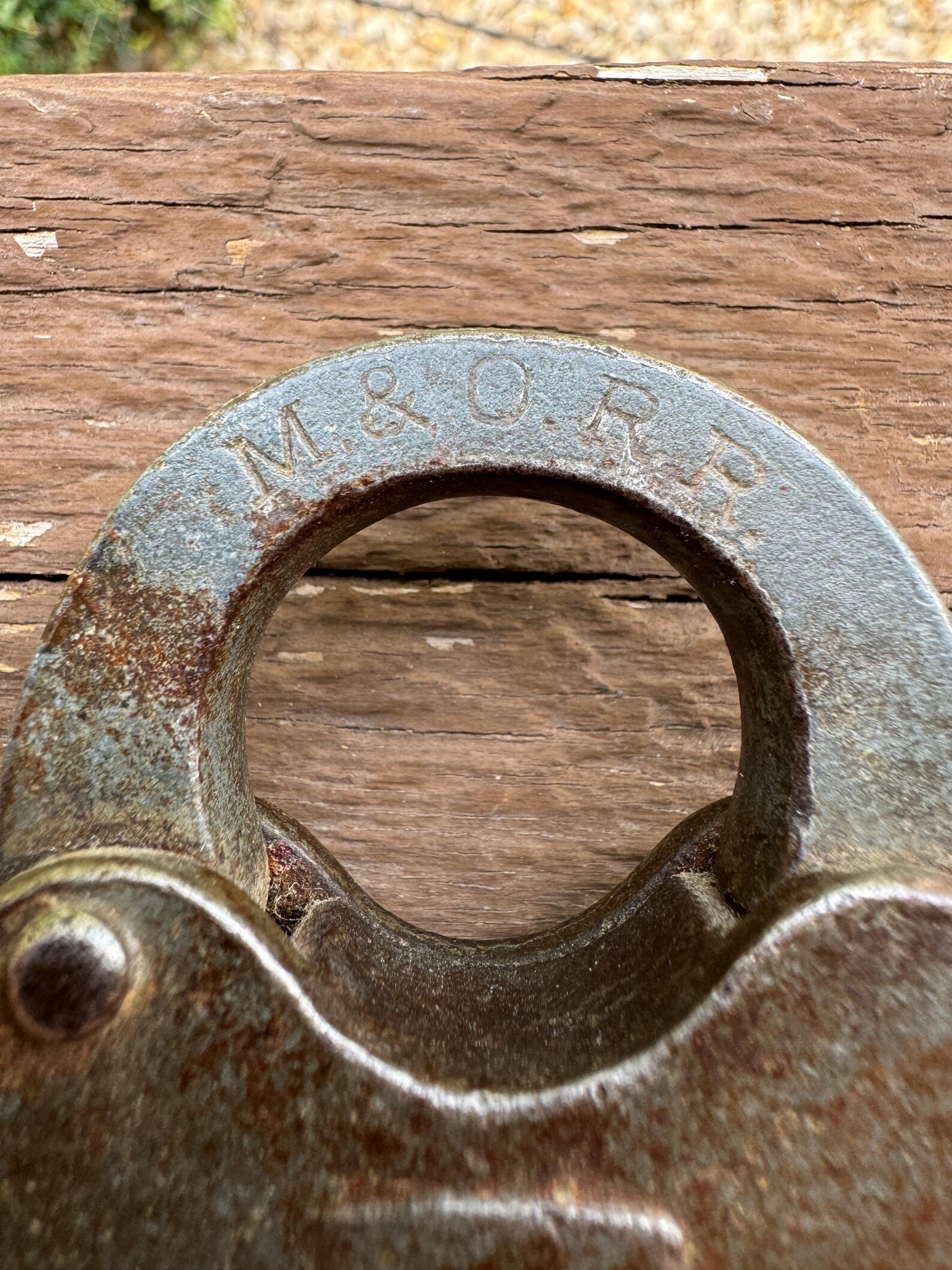 Moble and Ohio Railroad Padlock Antique W. Bohannan Steel Vintage Lock ...
