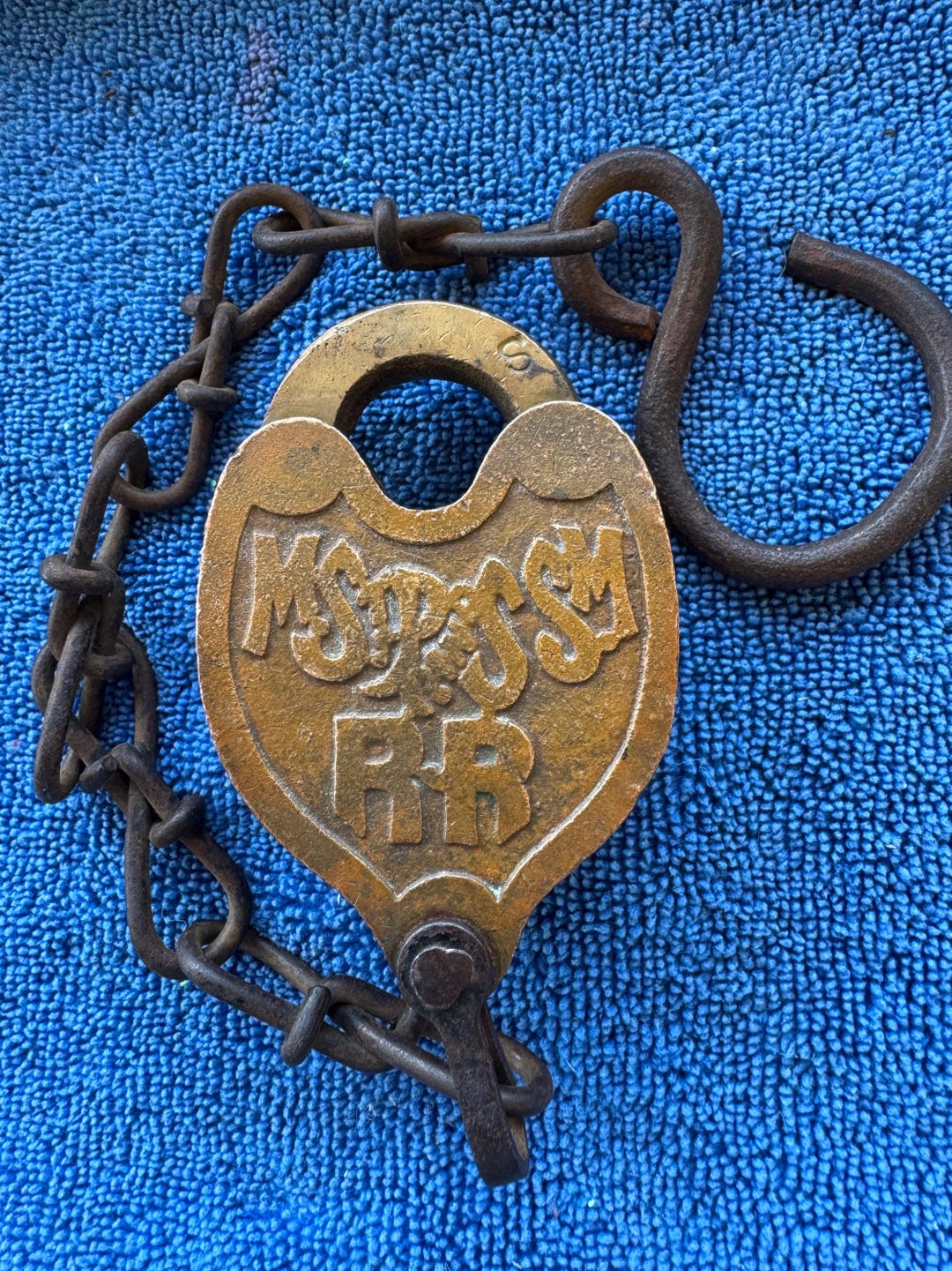 MSTP&SSM Rr Railroad Lock Minneapolis St Paul and Sault Ste Marie Soo ...