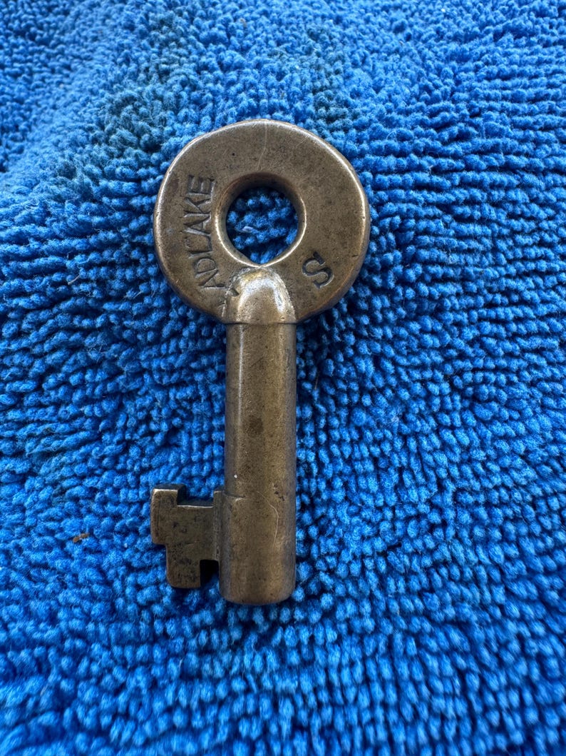 New York Central Railroad NYCS NYC Adlake Brass Key for Railroad Switch ...