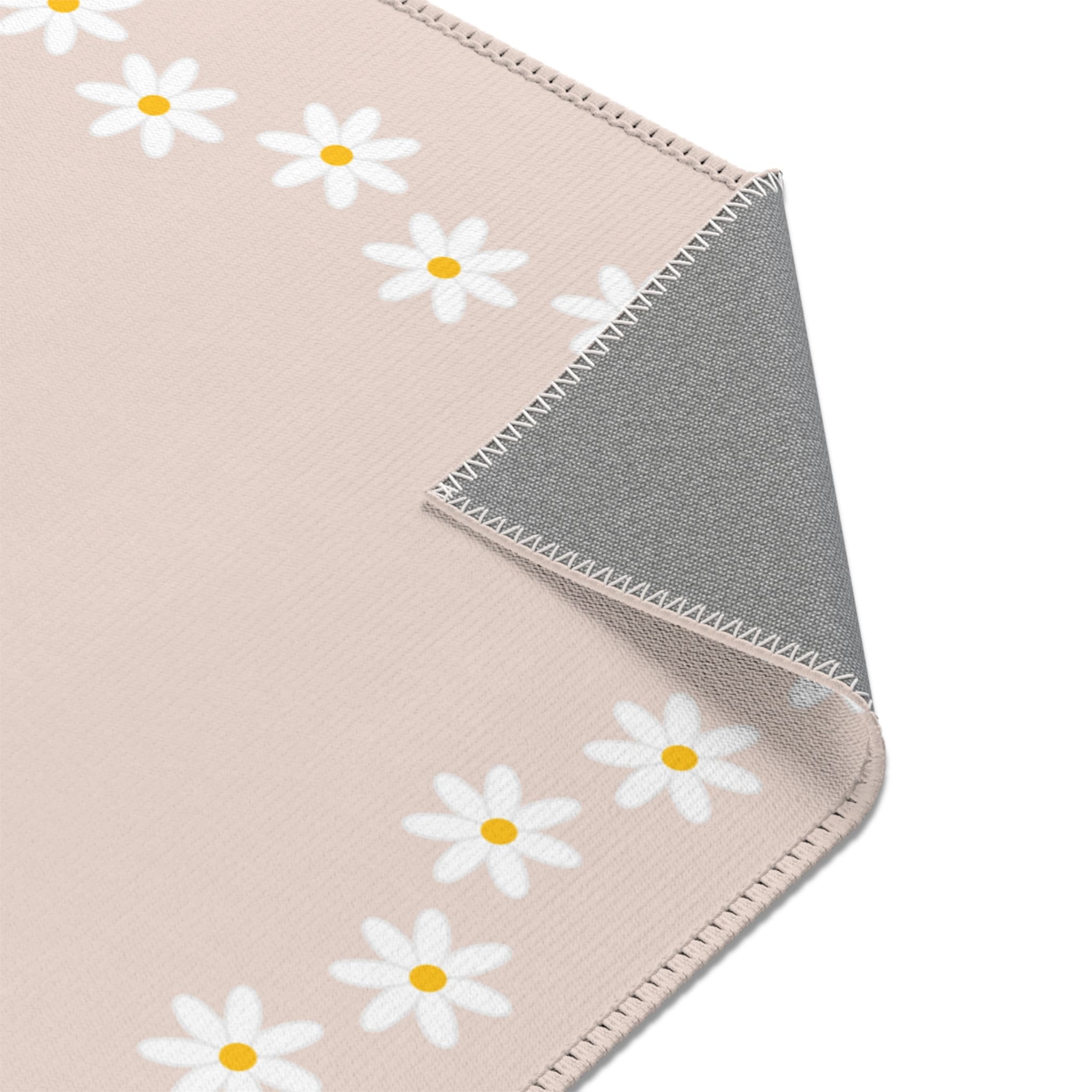 Daisy Boarder Rug for Dorm and Bedroom, Bedroom Decor, Daisy Boarder ...