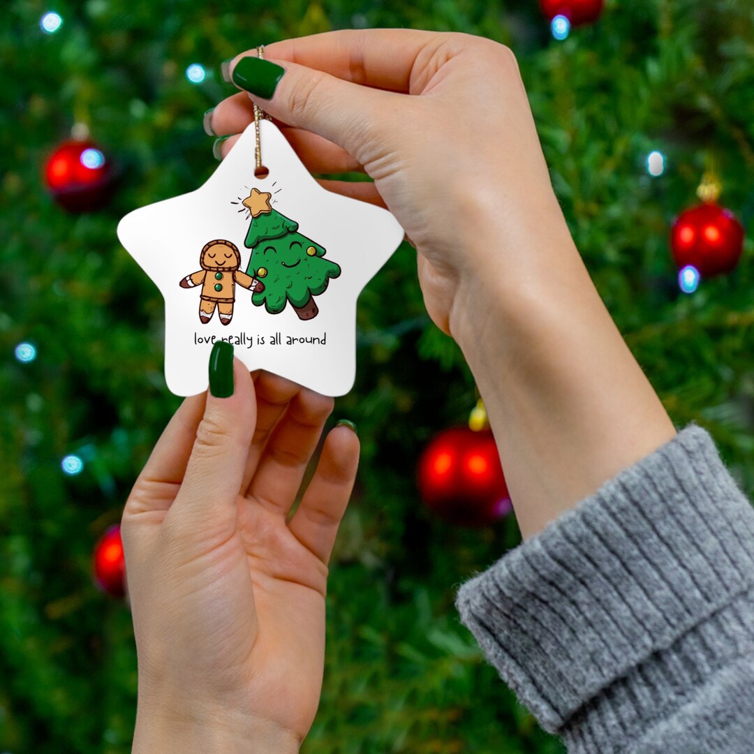 Love Really is All Around Ceramic Ornament, Circle Ceramic Ornament ...