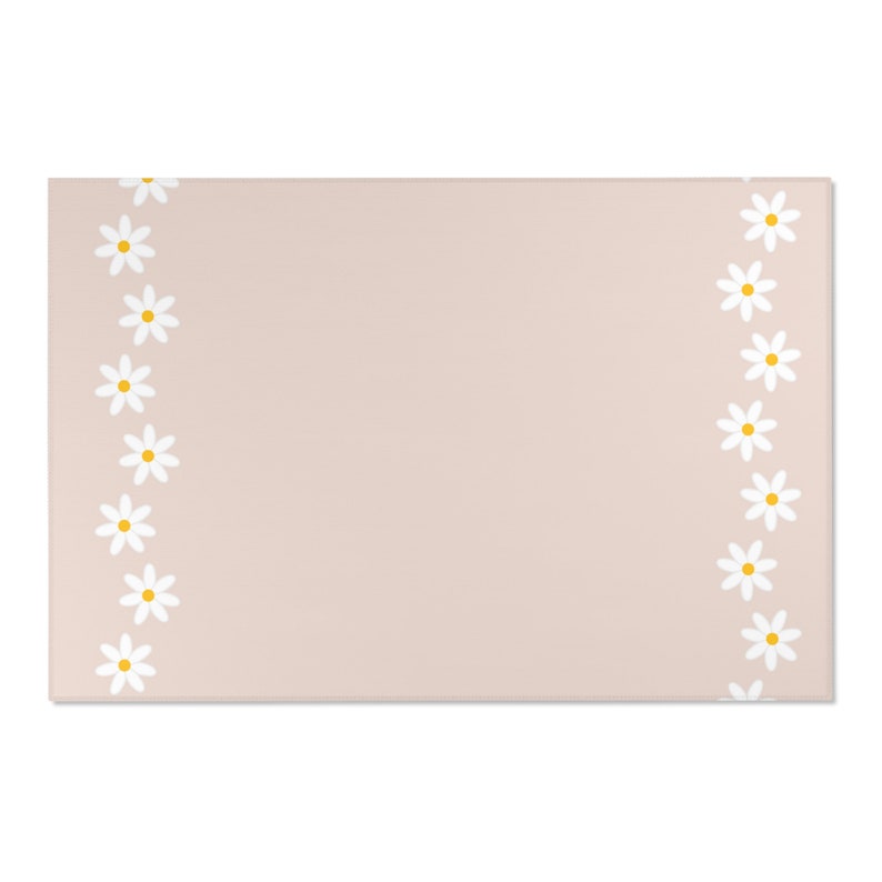 Daisy Boarder Rug for Dorm and Bedroom Bedroom Decor Daisy - Etsy