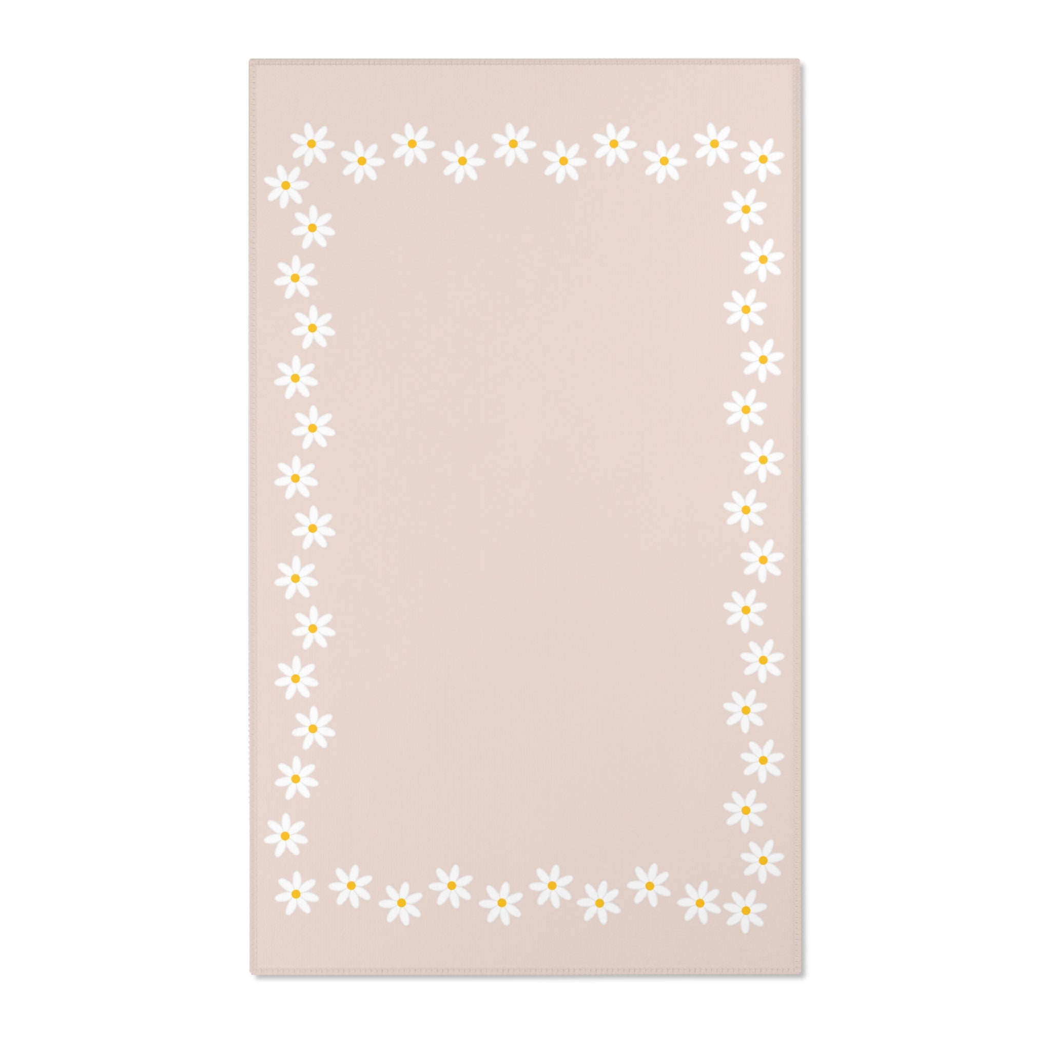 Daisy Boarder Rug for Dorm and Bedroom, Bedroom Decor, Daisy Boarder ...