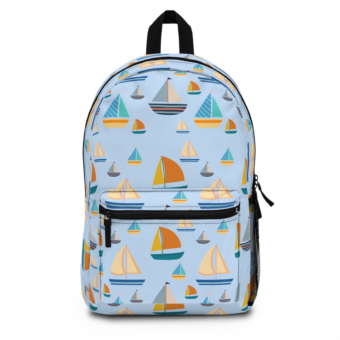 Blue Boat Backpack Back to School Kids Backpack Sailboat - Etsy