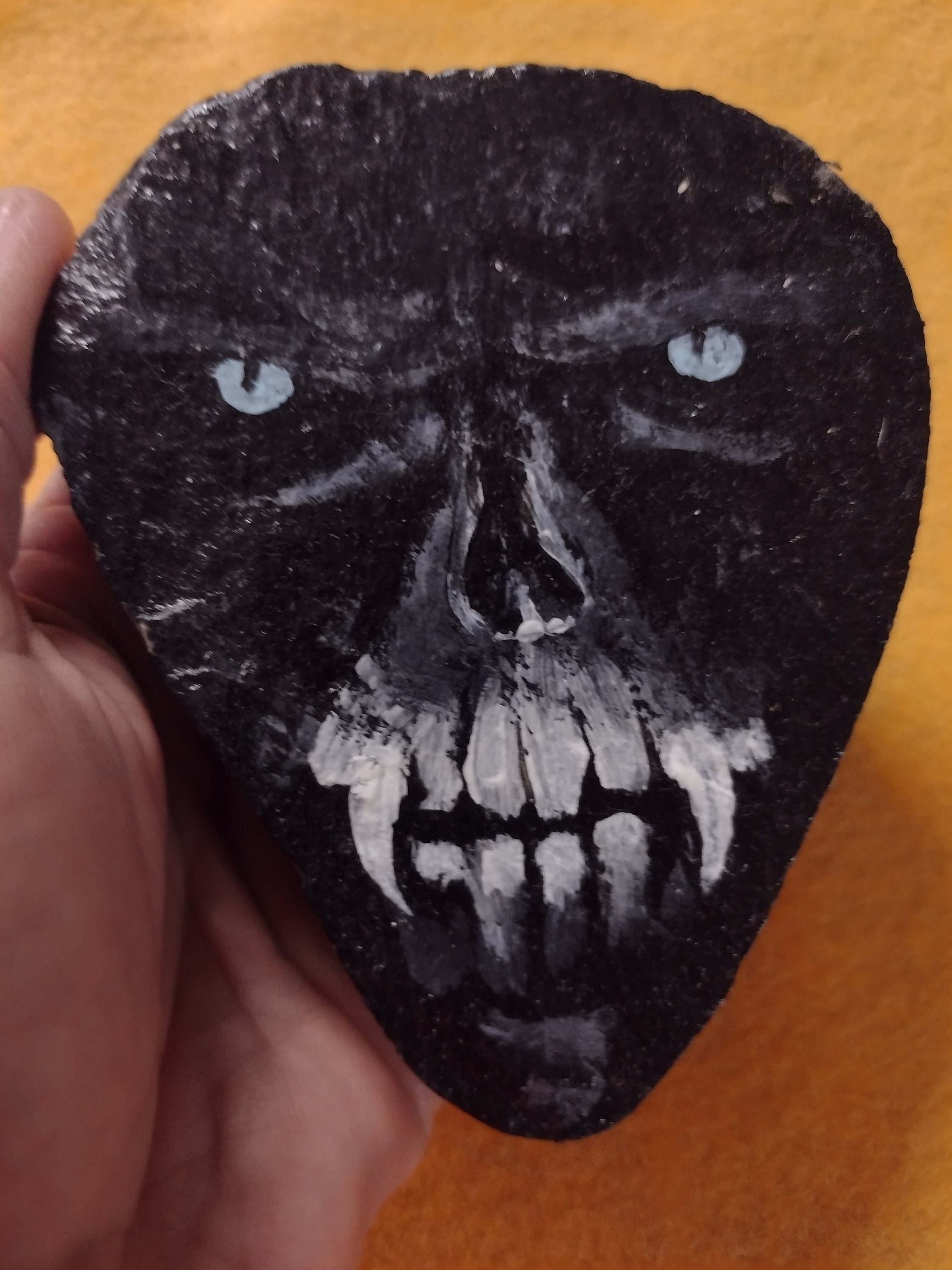 Painted River Rock, Monster Rock, Scary Rock Art - Etsy