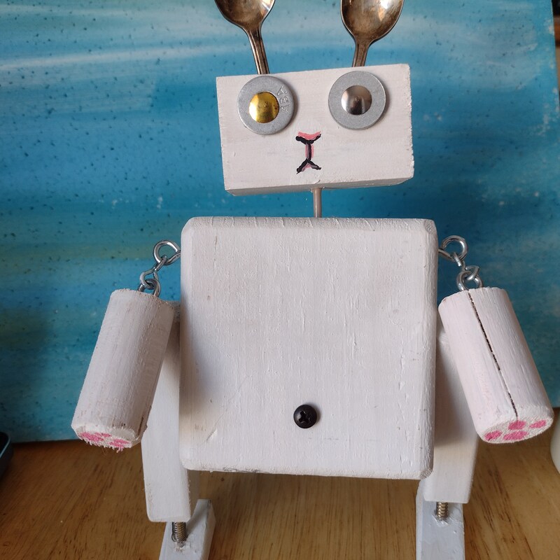 Wood Block Robot - Etsy