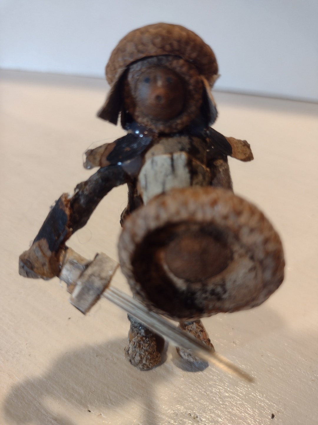 Acorn Warrior Acorn Soldier Acorn Figurine - Etsy