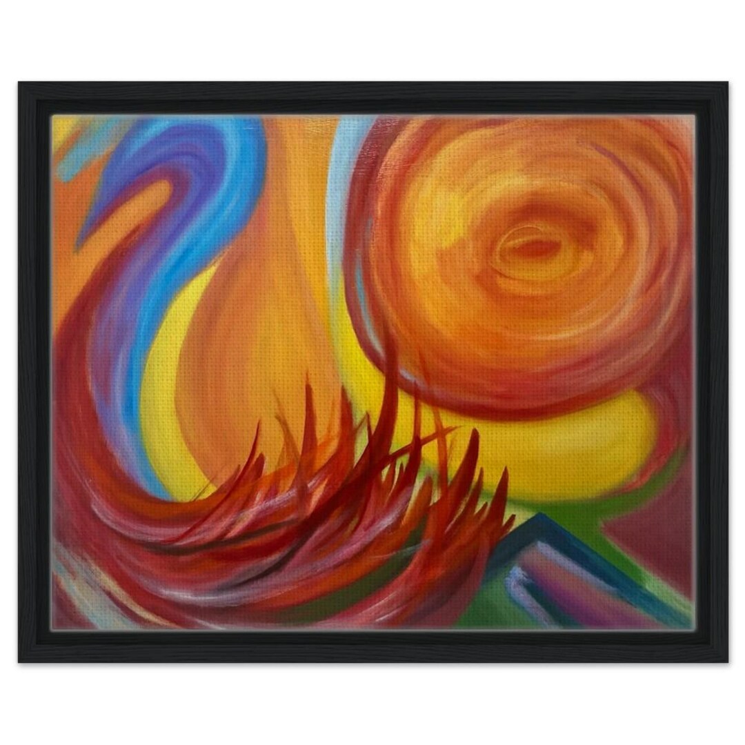 Spatial Rhythms: Mylo Xyloto - Abstract Oil Painting Print - Framed ...