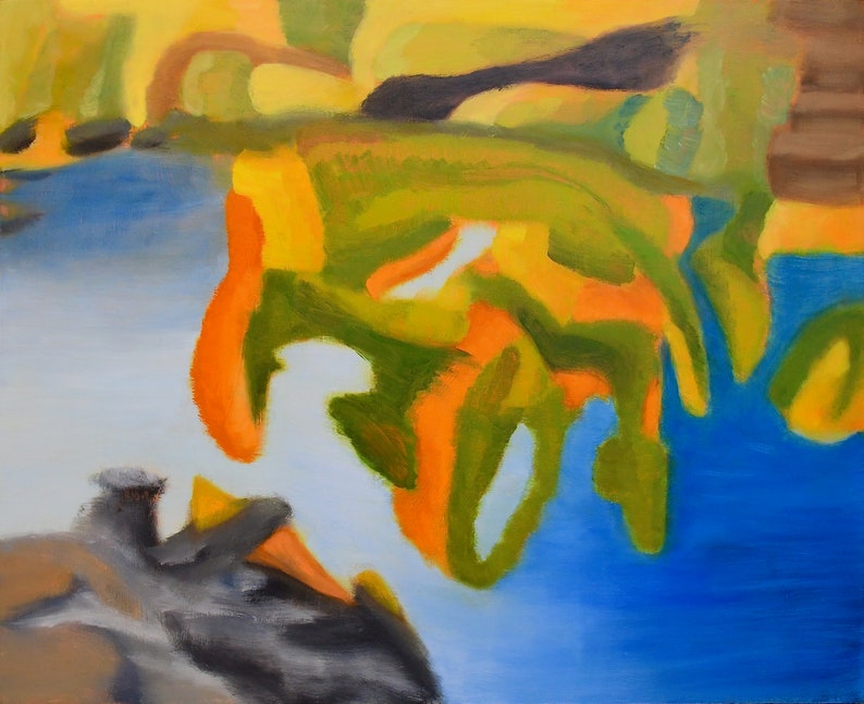 Spatial Rhythms: Reflect Abstract Oil Painting Digital Download - Etsy