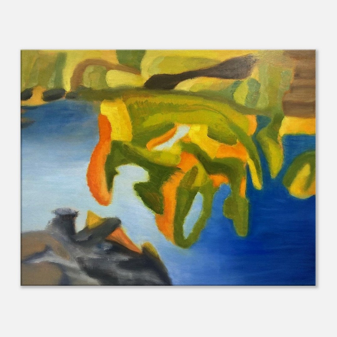 Spatial Rhythms: Reflect - Abstract Oil Painting Print - Canvas - Etsy