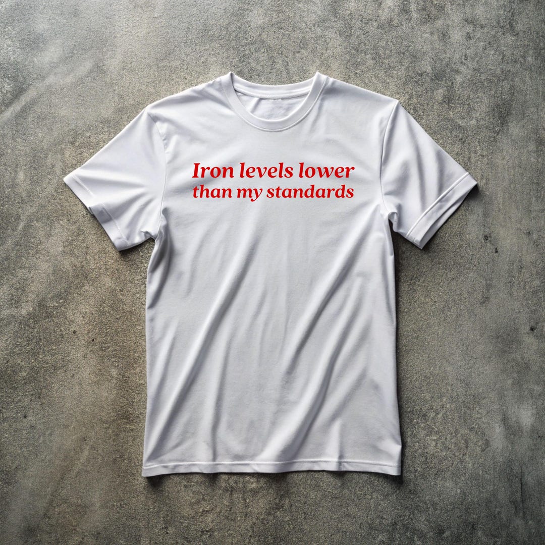 Iron Levels Lower Than My Standards T-shirt Funny Sarcastic Quote ...
