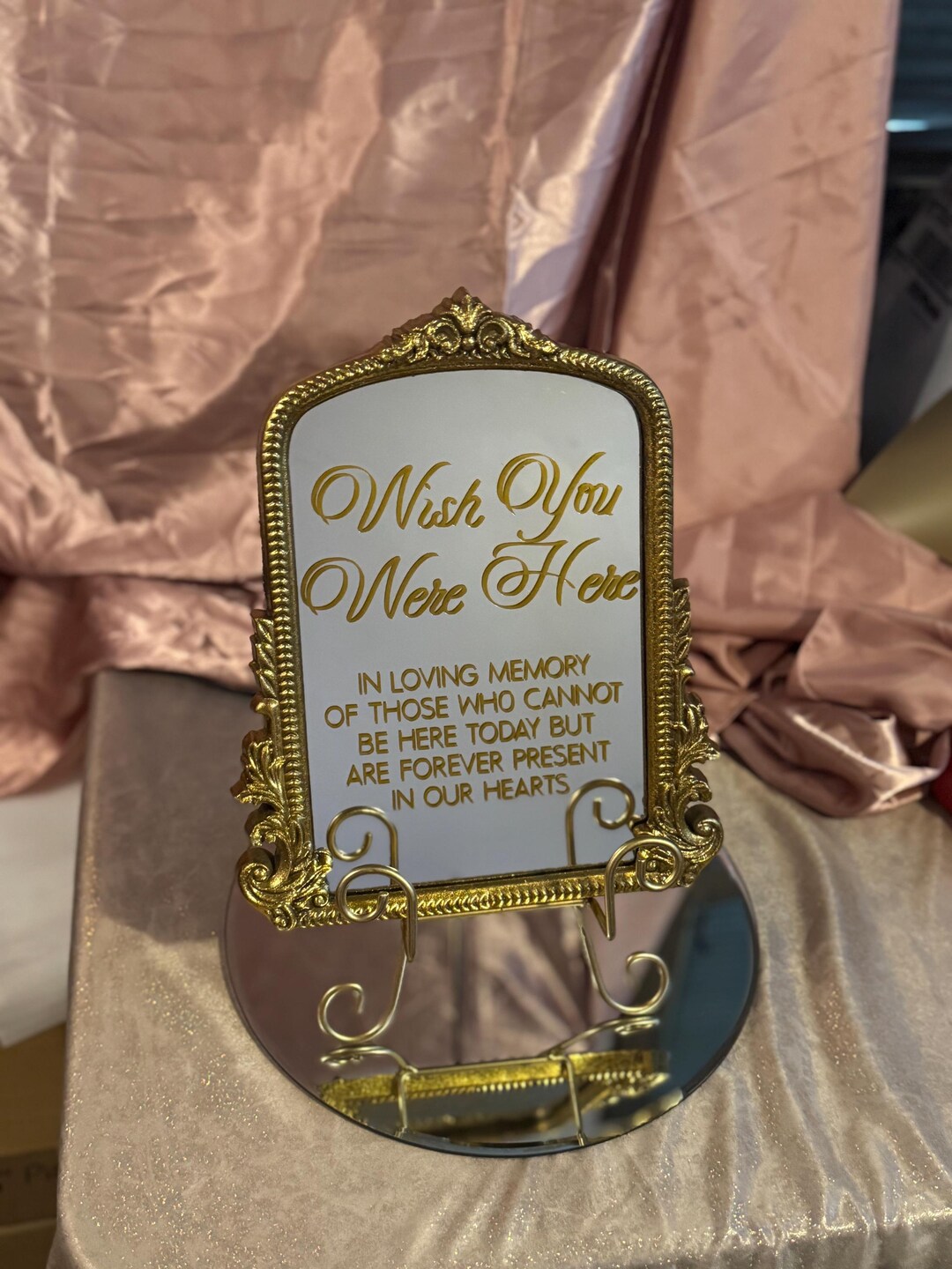 11.8x9.6" Bronze in Memory Sign for Remembrance Table, Reserved Seat ...