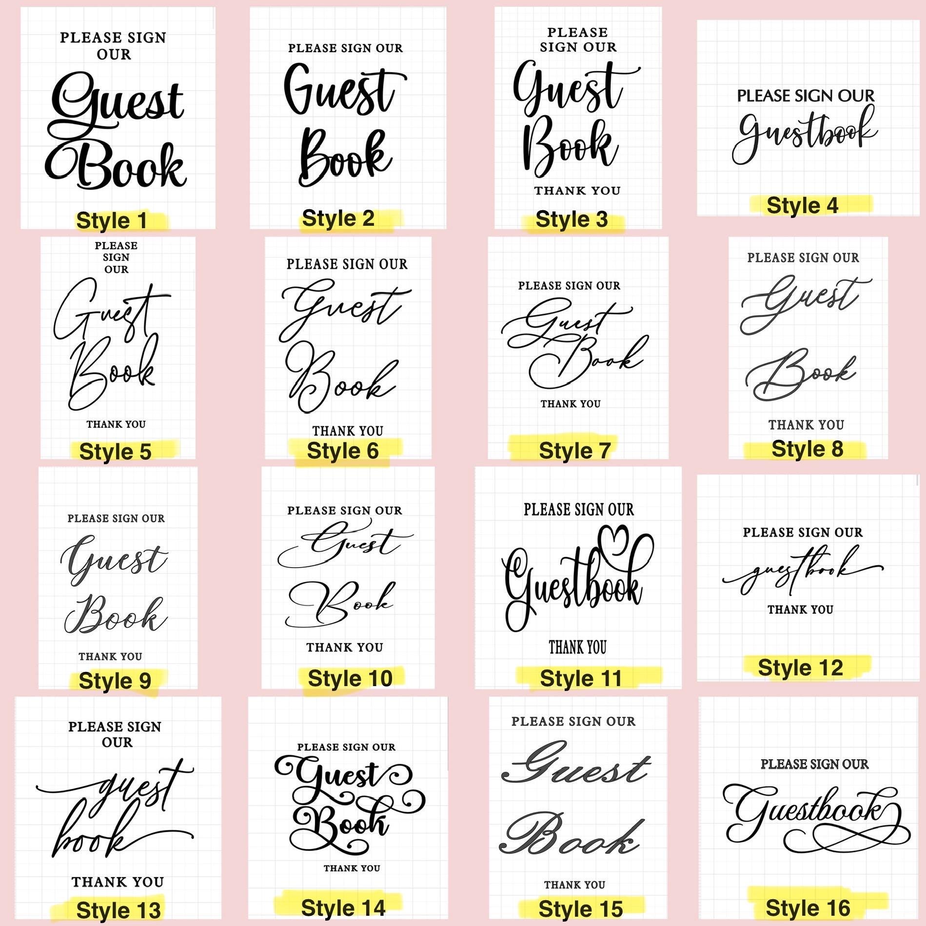 Please Sign Our Guestbook Vinyl Decal: DIY Wedding Decor - Etsy