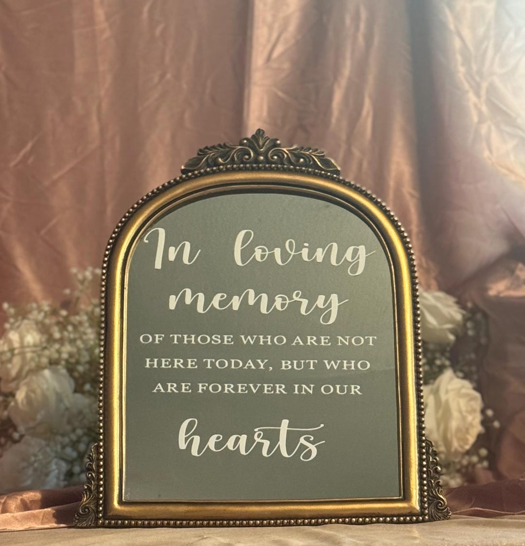 Bronze Gold in Loving Memory Wedding Sign: Remembrance Table Decor (15 ...