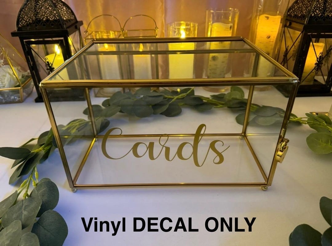 Cards Vinyl Decal: DIY Wedding Card Box Decor - Etsy