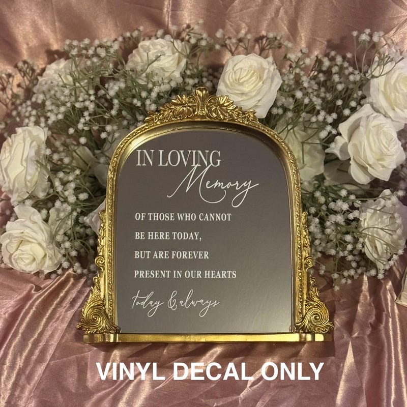 Table Sign Vinyl Decal - Etsy