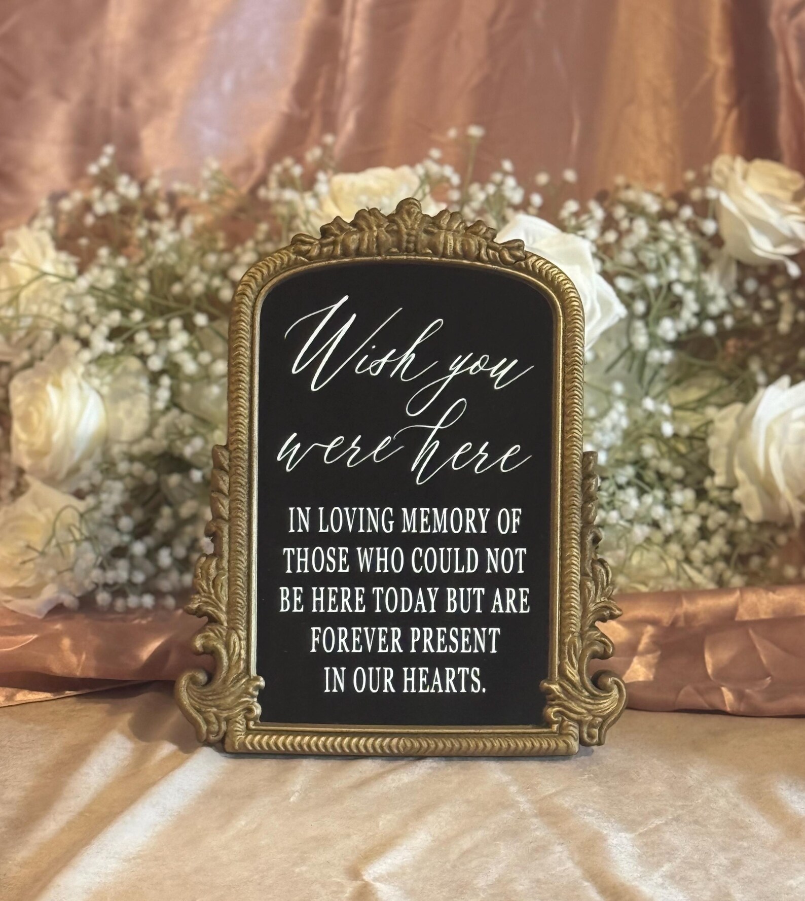 11.8x9.6" Bronze in Memory Sign for Remembrance Table, Reserved Seat ...