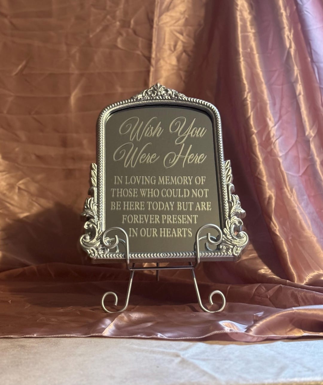 11.8x9.6" Silver in Memory Sign for Remembrance Table, Reserved Seat ...
