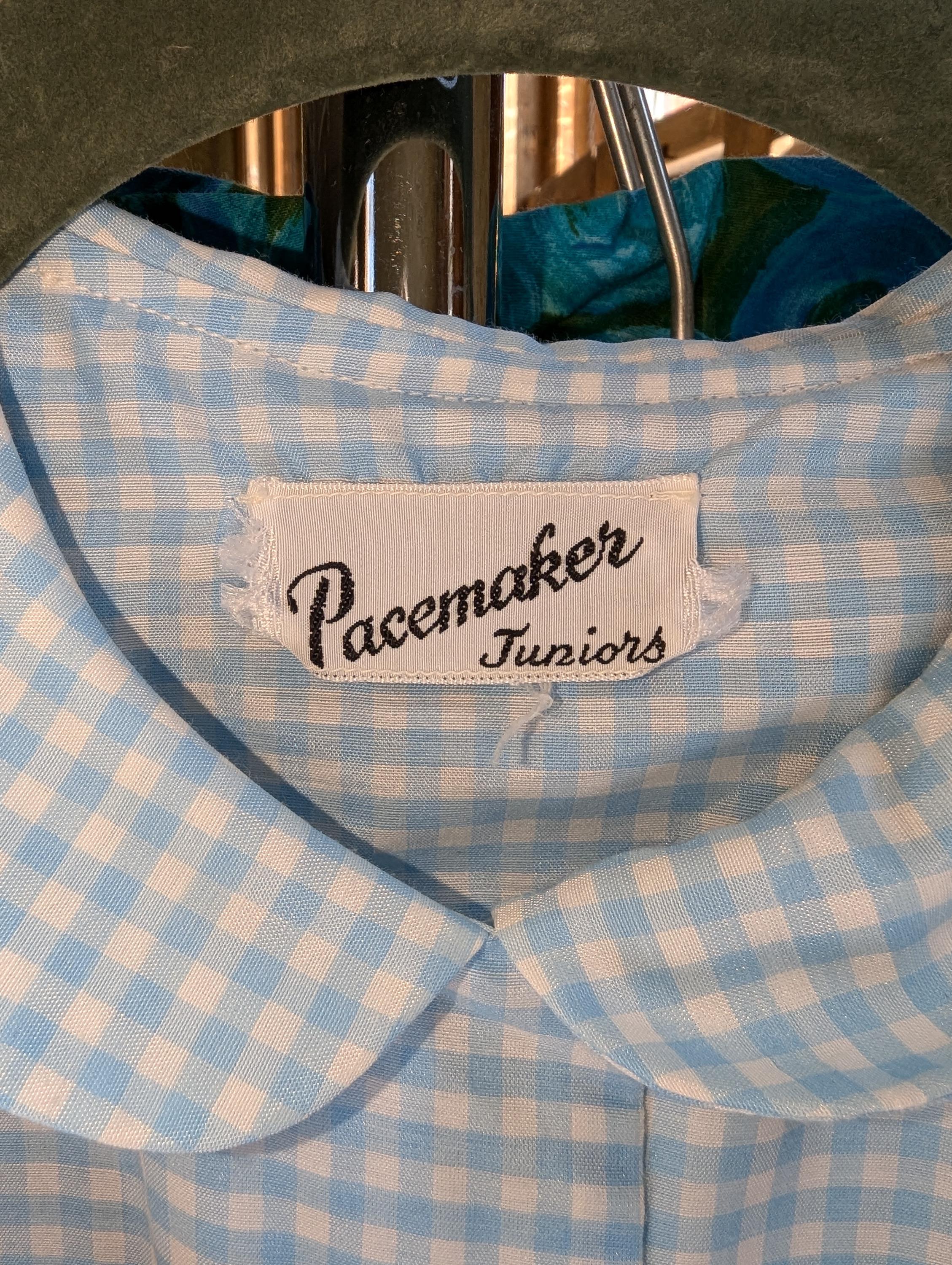 Vintage 1950's Pacemaker Blue+white Gingham Dress. - Etsy