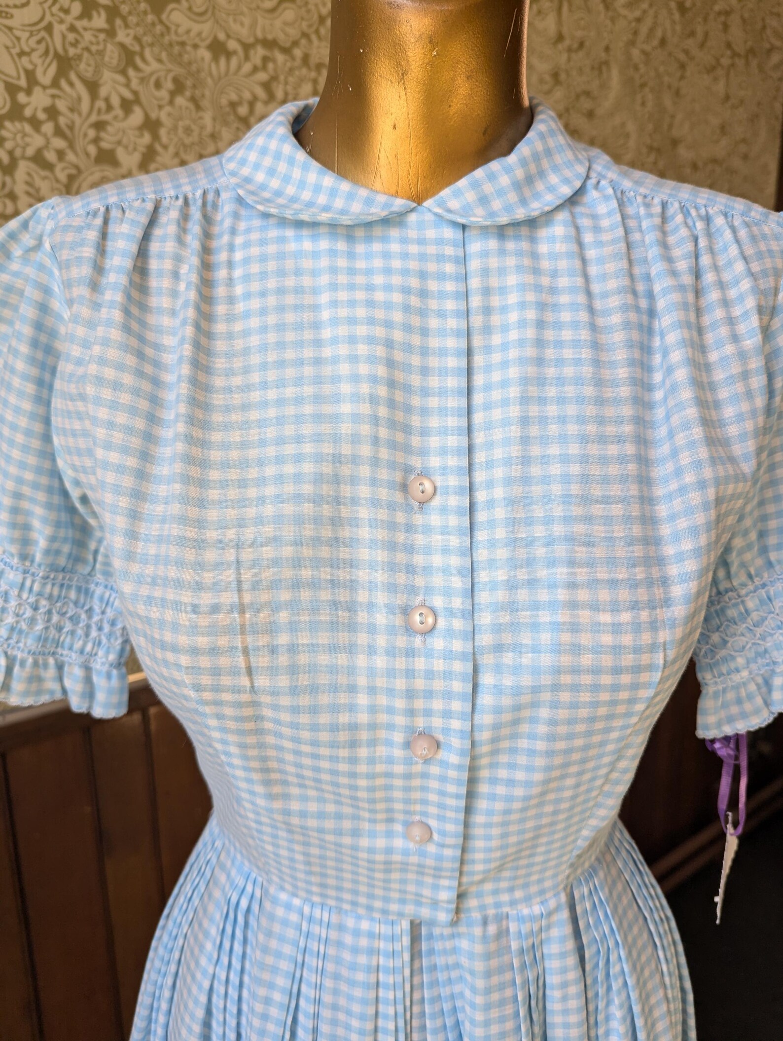 Vintage 1950's Pacemaker Blue+white Gingham Dress. - Etsy