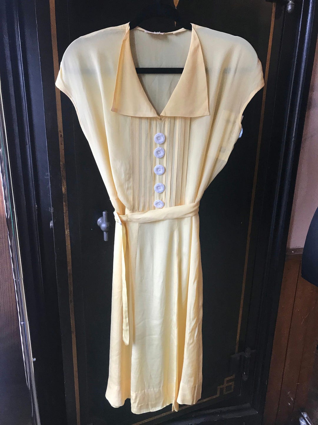 1920's Yellow Silk Day Dress - Etsy