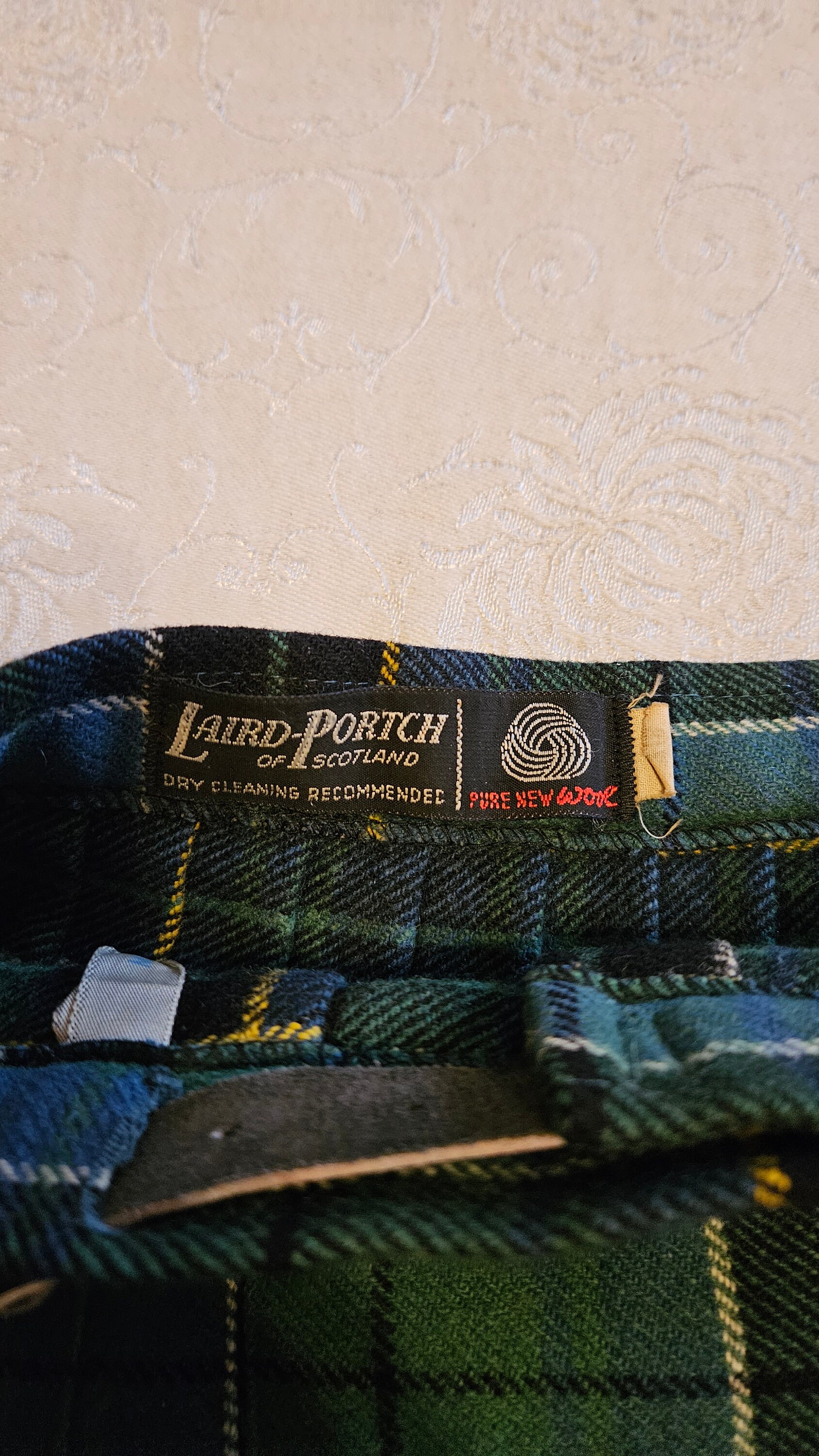 1960's Green Navy Yellow Laird Portch of Scotland Wool - Etsy