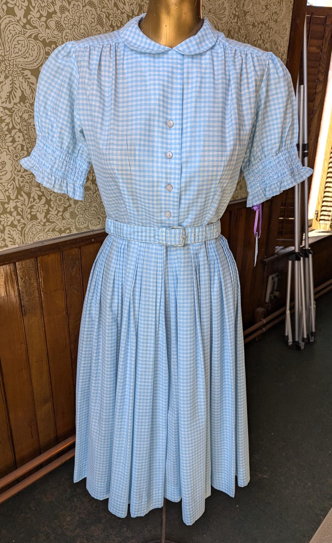 Vintage 1950's Pacemaker Blue+white Gingham Dress. - Etsy