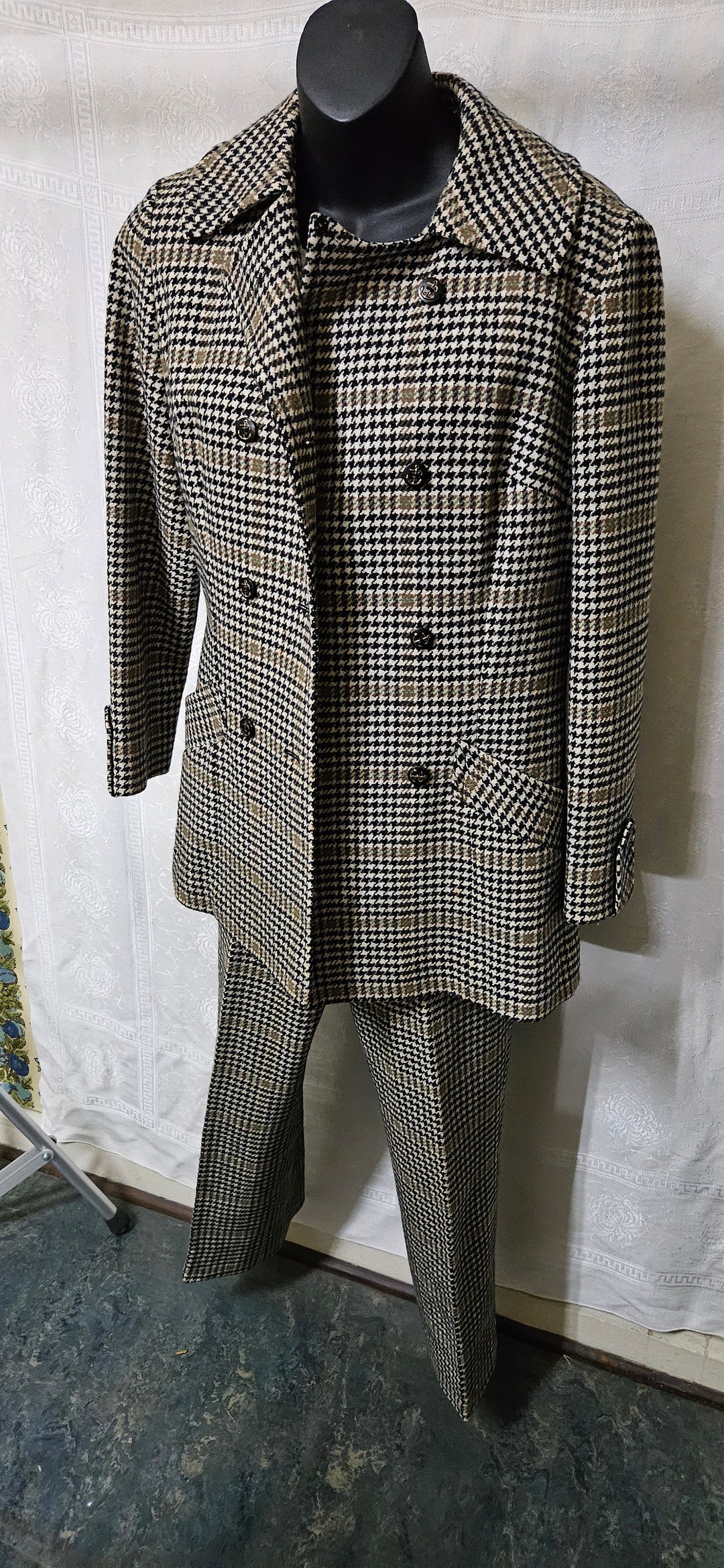 1970's Pendleton Herringbone Pant Suit 100% Virgin Wool - Etsy