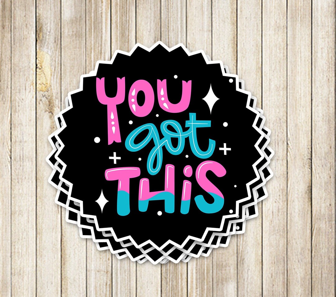 You Got This Vinyl Sticker, Stickers for Hydroflask, Sticker for Laptop ...