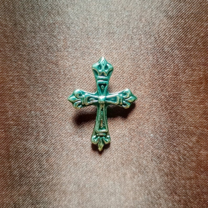 Sterling 950 Silver Cross Pendant Featuring a Brilliance - Etsy