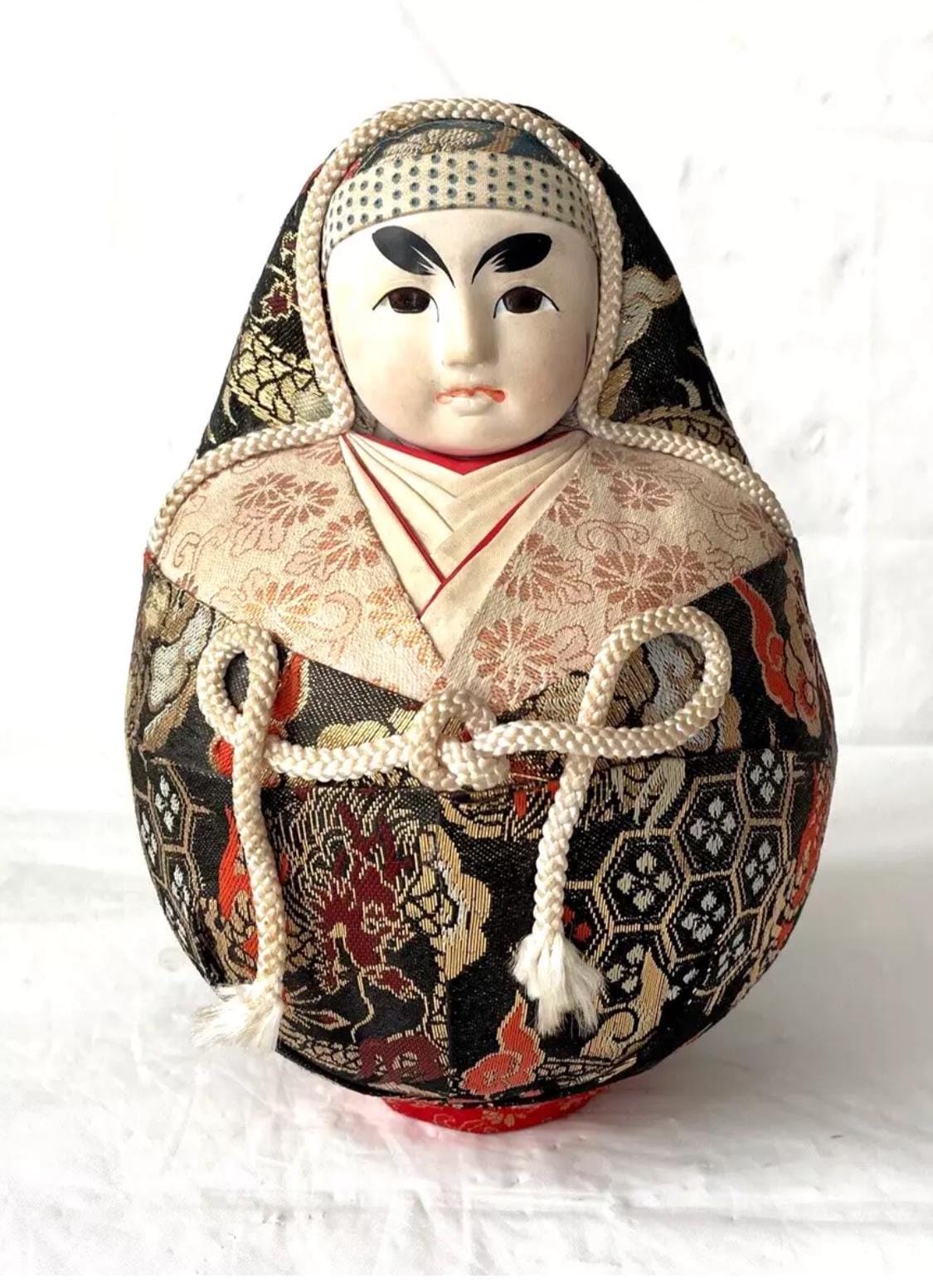 Vintage 8" Japanese Hime-daruma Gofun & Paper-mache Roly Poly Wedding ...