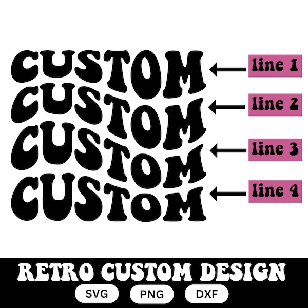 Wavy Retro Text Font - Etsy