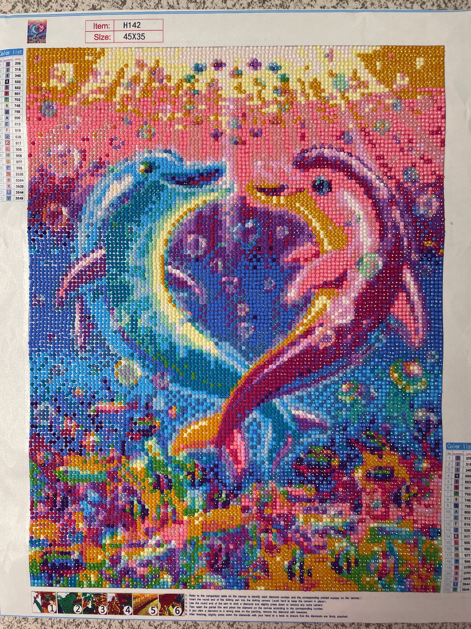 Lisa Frank Dolphins Diamond Art - Etsy