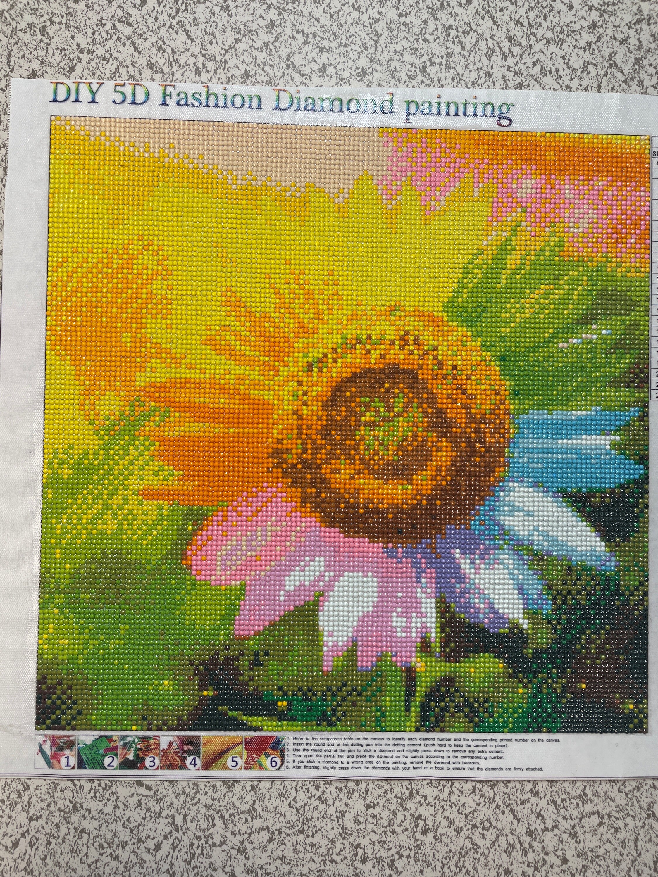 Multi Colored Daisy Diamond Art - Etsy