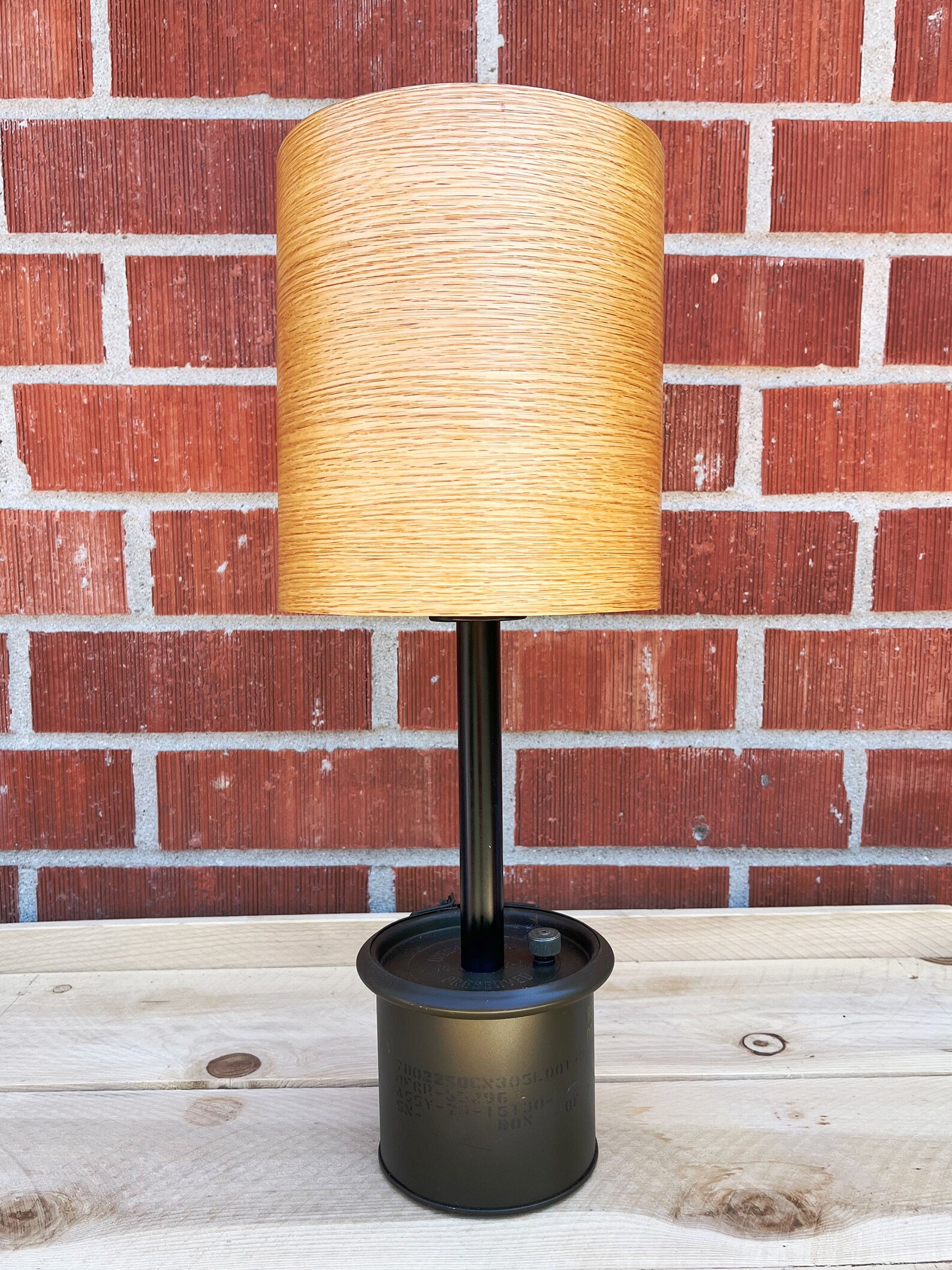 Military Canister Table Lamp - Etsy