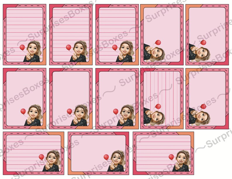 Printable DIY Surprise Blind Box Template Birthday Mystery Box Gift ...