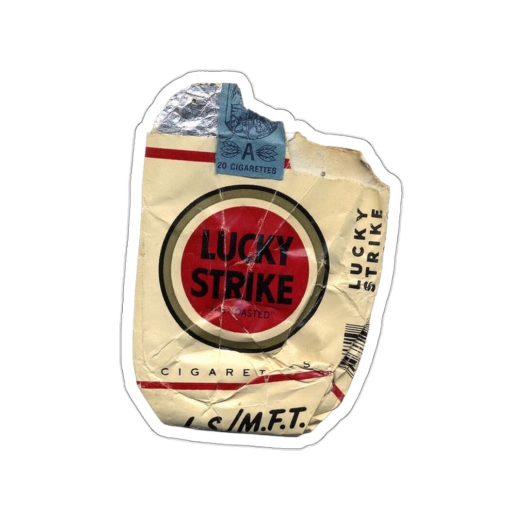 Lucky Strike Cigarettes Kiss-cut Sticker - Etsy