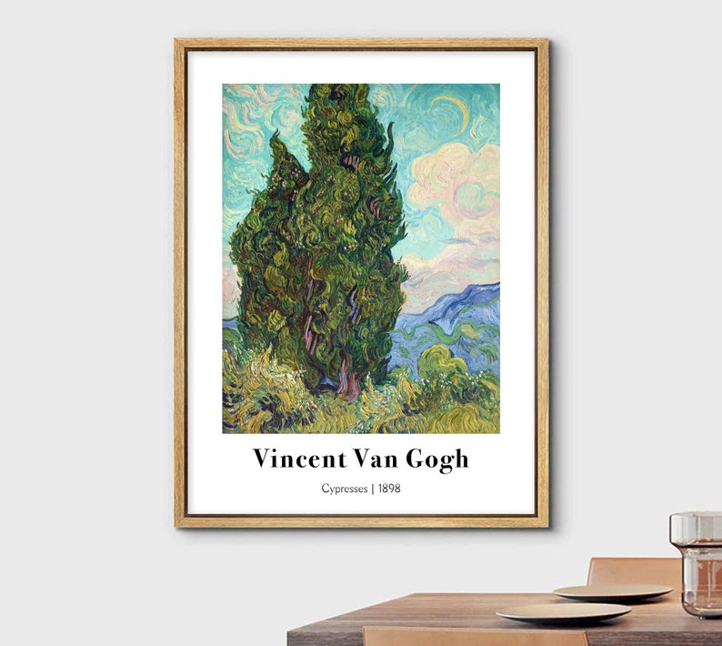 Wall Art Print, Vincent Van Gogh, Expressionism, Trees, Cypresses ...
