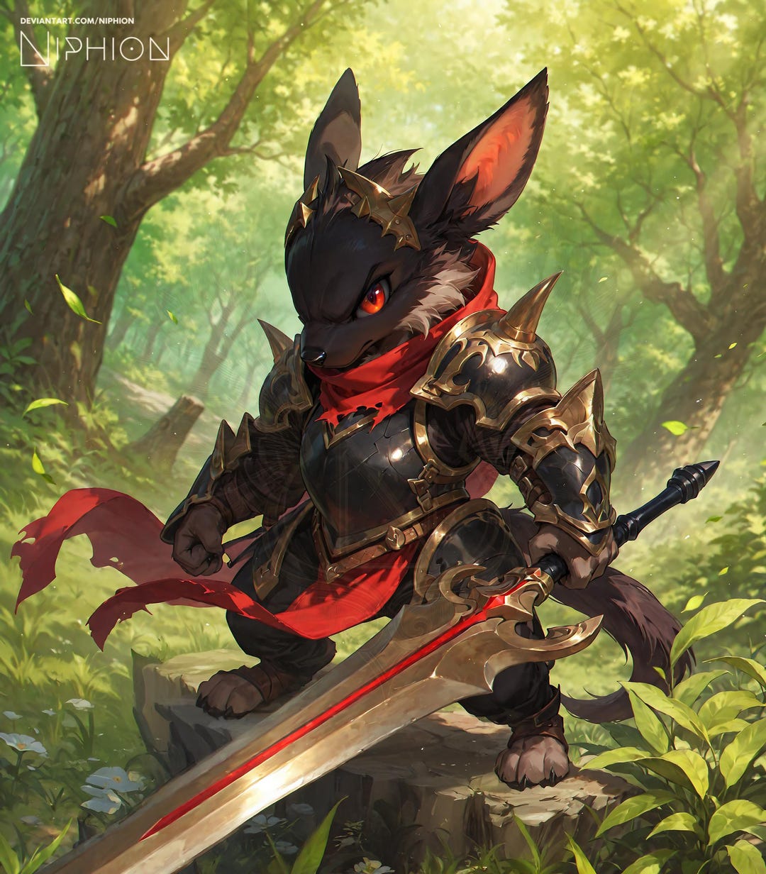 One Time Exclusive, Furry Warrior Character Illustration: Anime Anthro ...