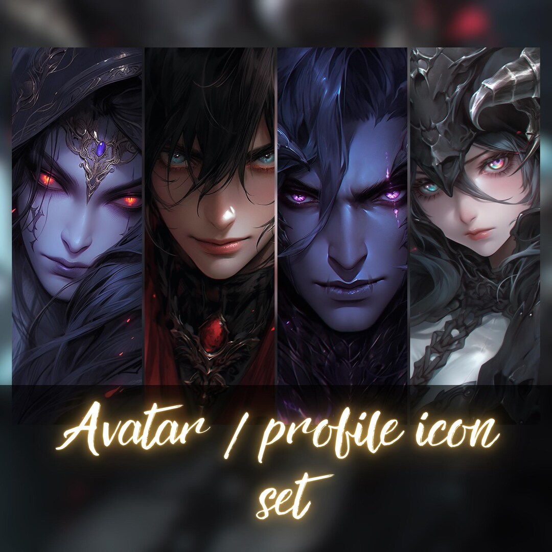 Avatar Profile Icons Set 4 Unique Avatars for Social Media & Gaming ...