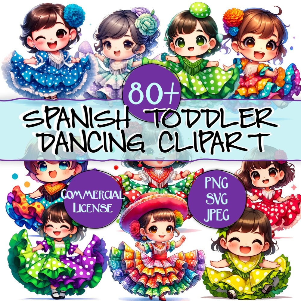 84 Clipart Hispanic Heritage Month Clip Art PNG Toddler Flamenco Dancer ...