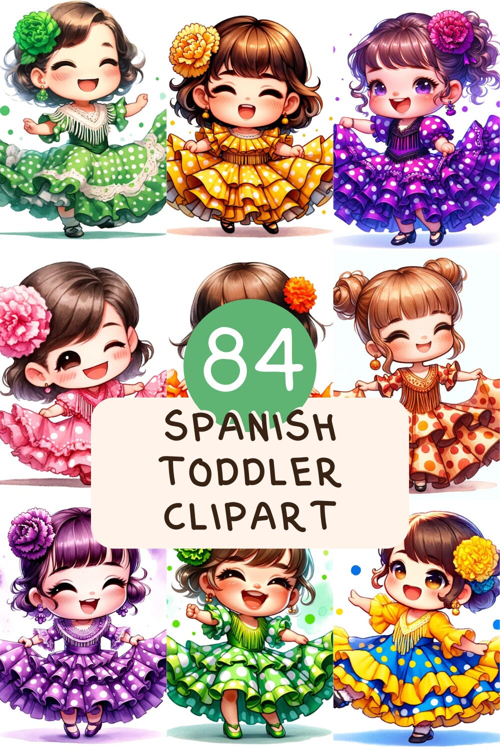 84 Clipart Hispanic Heritage Month Clip Art PNG Toddler Flamenco Dancer ...