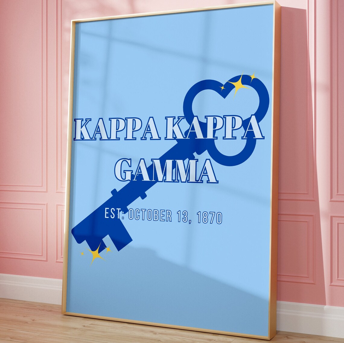 Kappa Kappa Gamma Digital Download Poster With Key Est. 1870 - Etsy