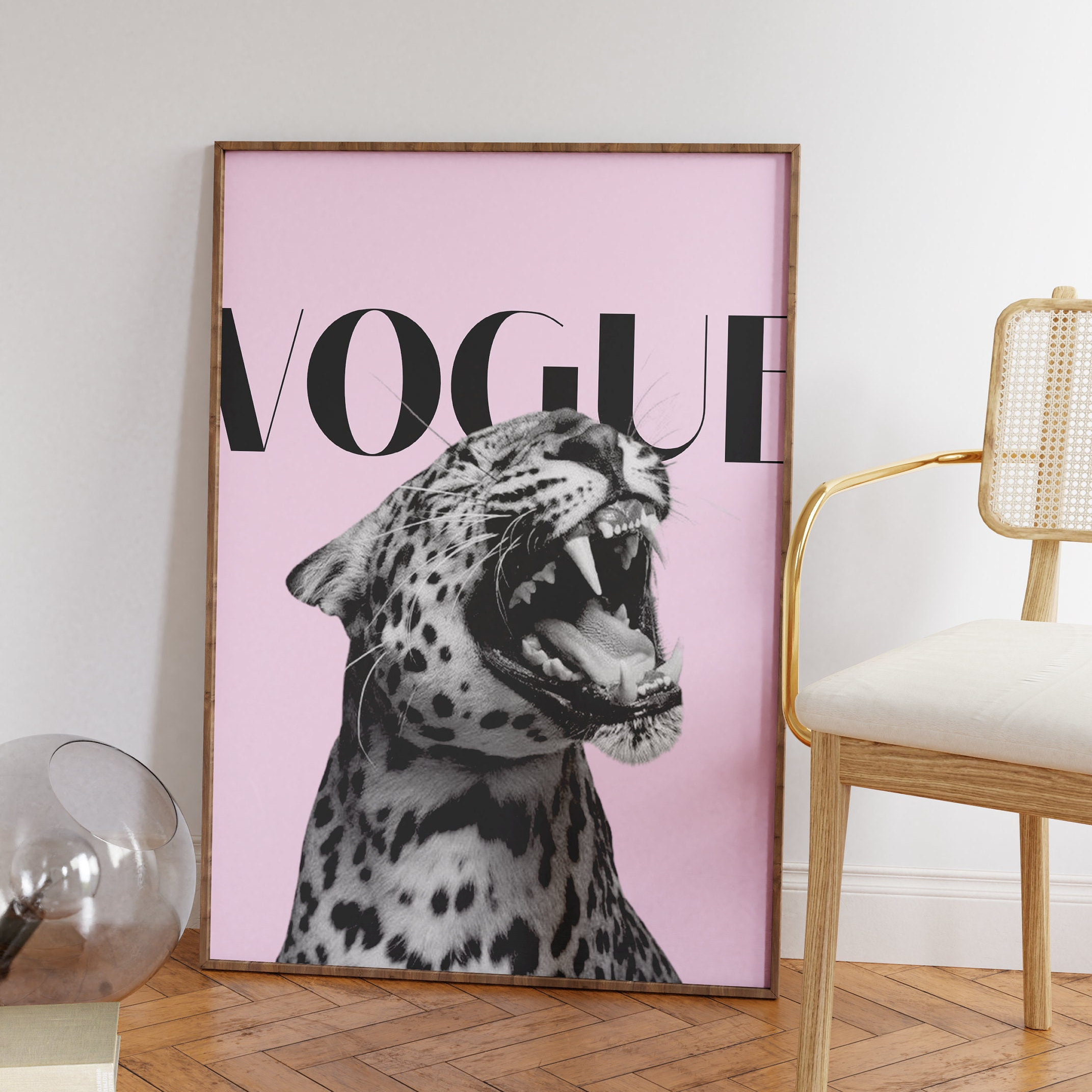 Luxury Cheetah With Vogue Background Digital Download Poster Fashion ...