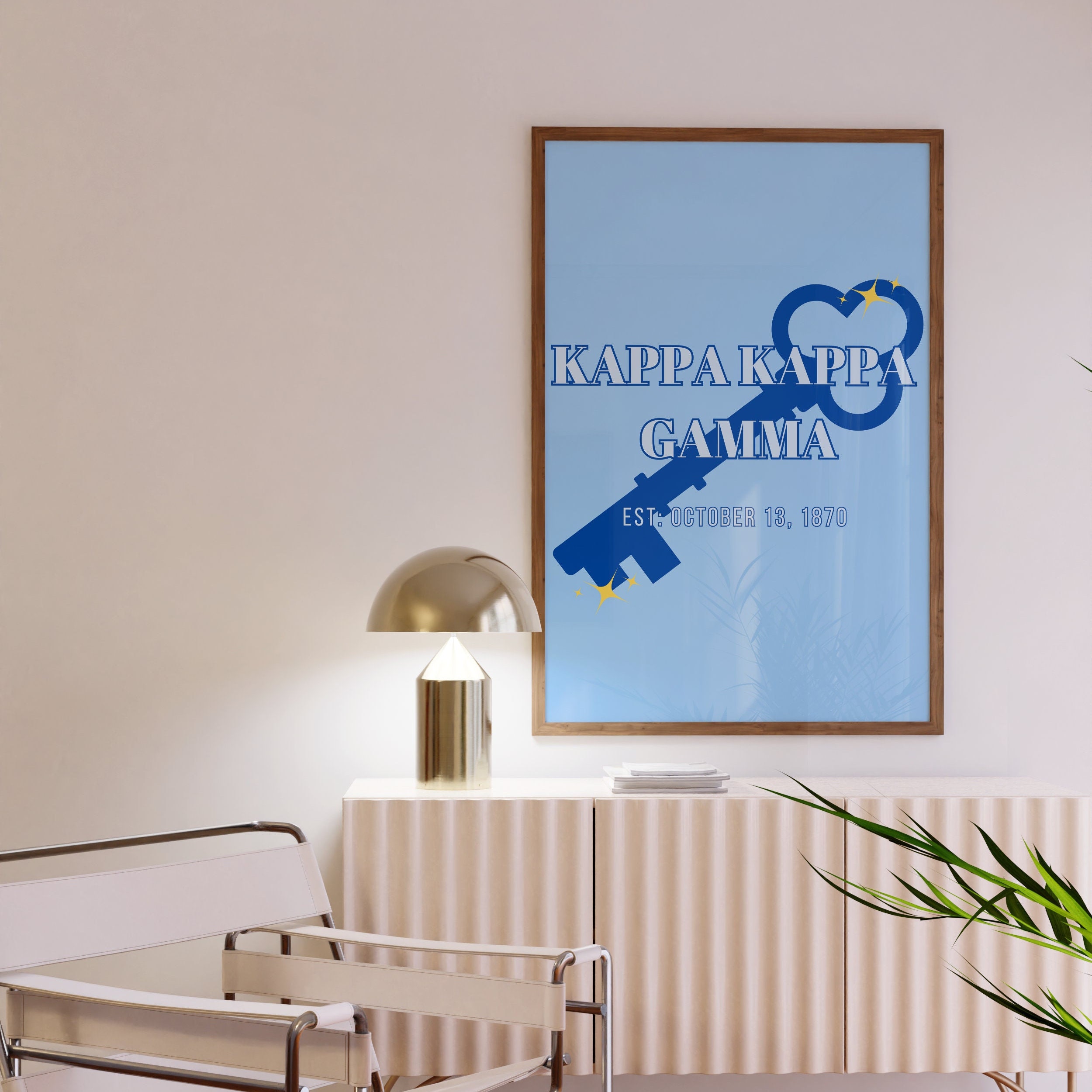 Kappa Kappa Gamma Digital Download Poster With Key Est. 1870 - Etsy