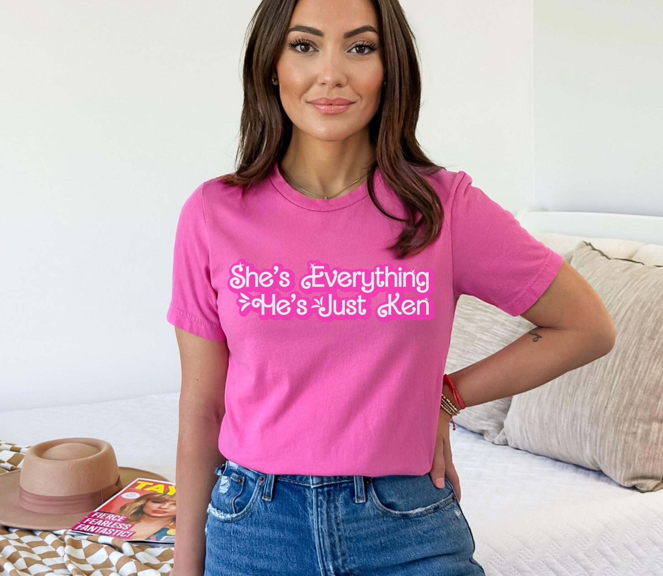 She's Everything He's Just Ken Shirt, She's Everything Tee, He's Just Ken Shirt, Movie Line ...
