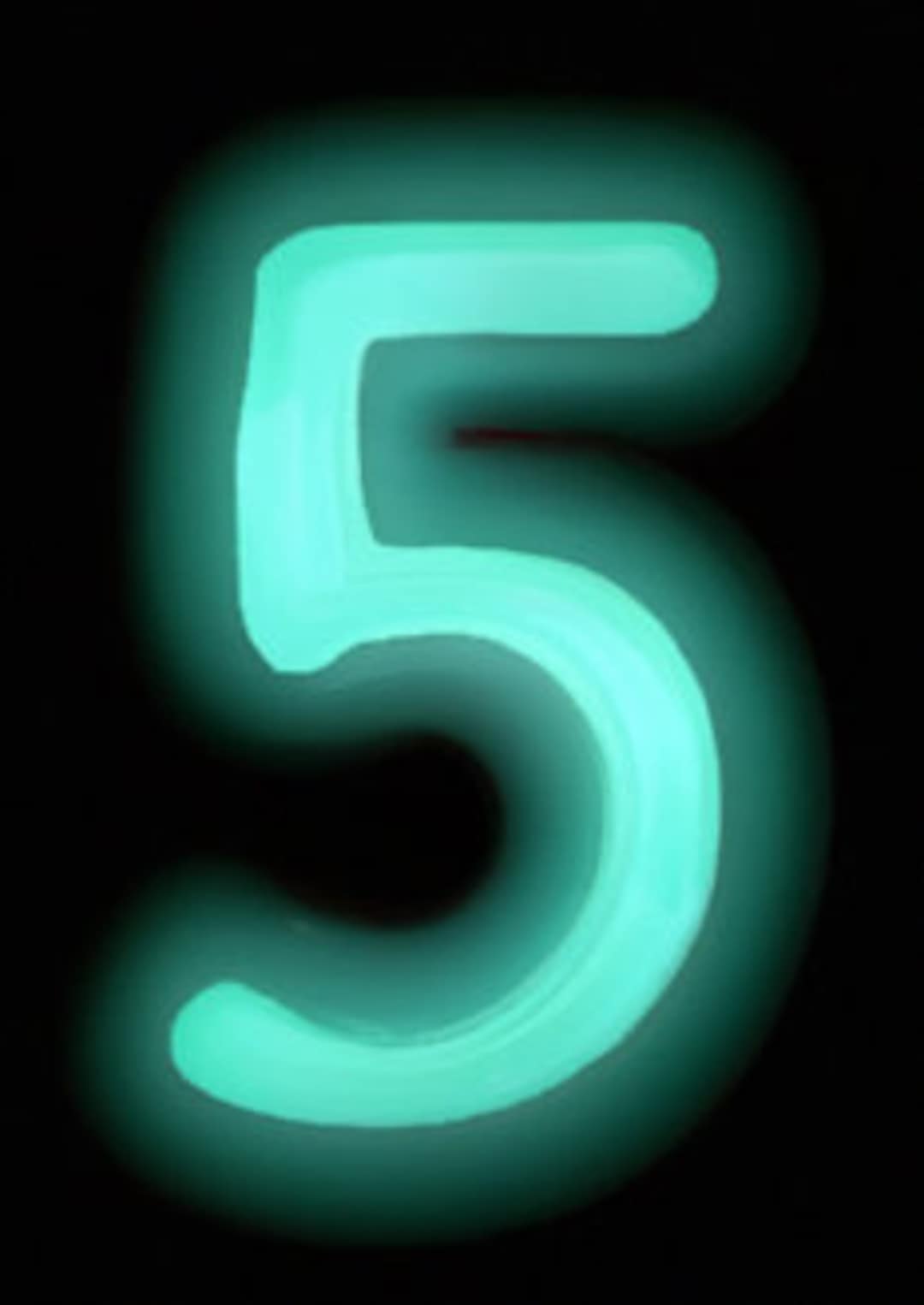 100% Solid Resin Glow in the Dark Numbers - Etsy