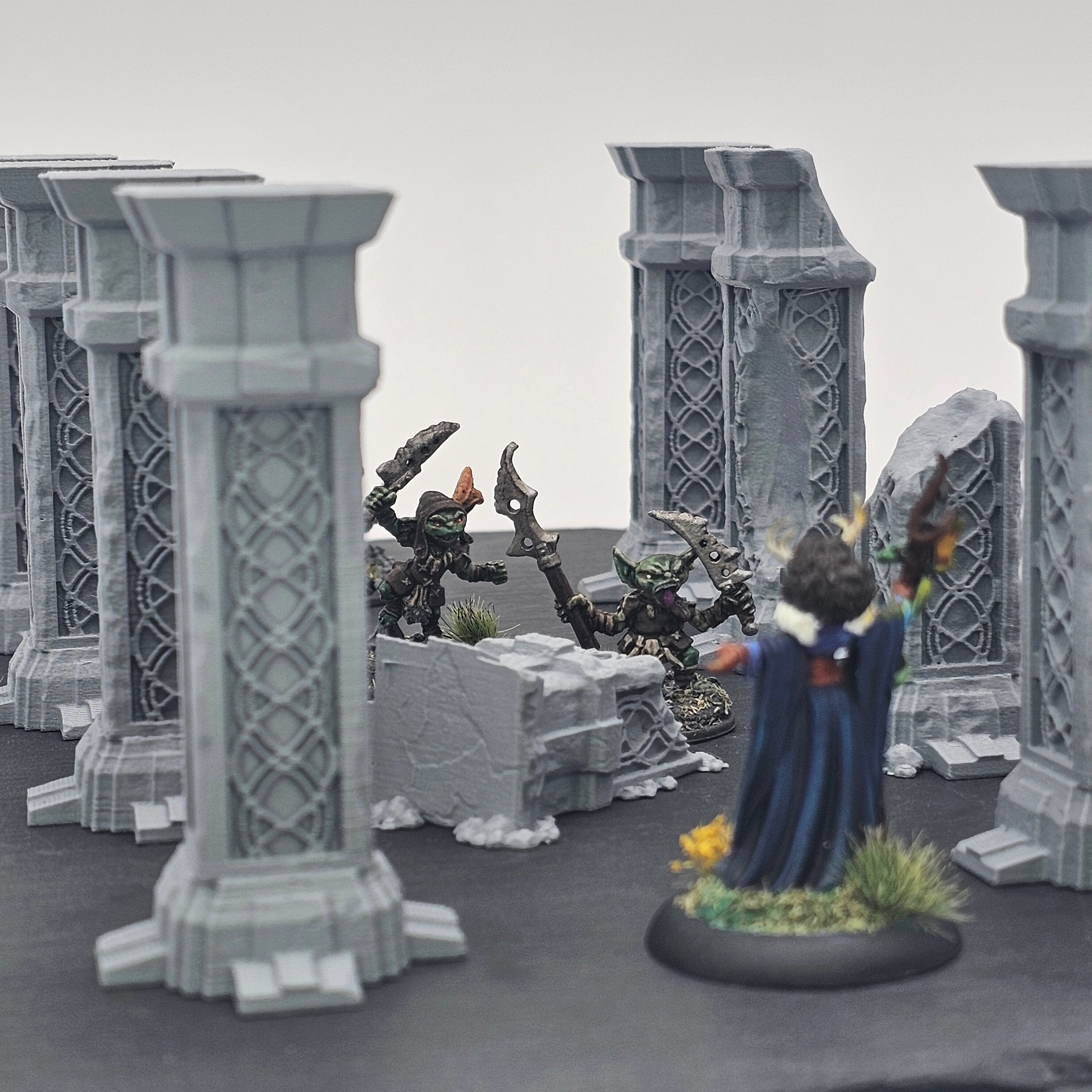 Stone Pillars Scatter Terrain for DND, Pathfinder Tabletop Dwarven Hall ...