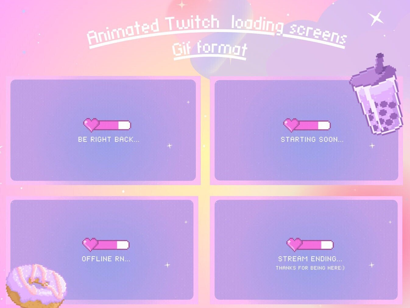 Animated Stars Twitch Loading Screen/overlay - Etsy