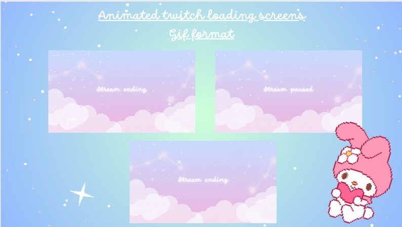 Kawaii Cloud Animated Twitch Loading Screen - Etsy